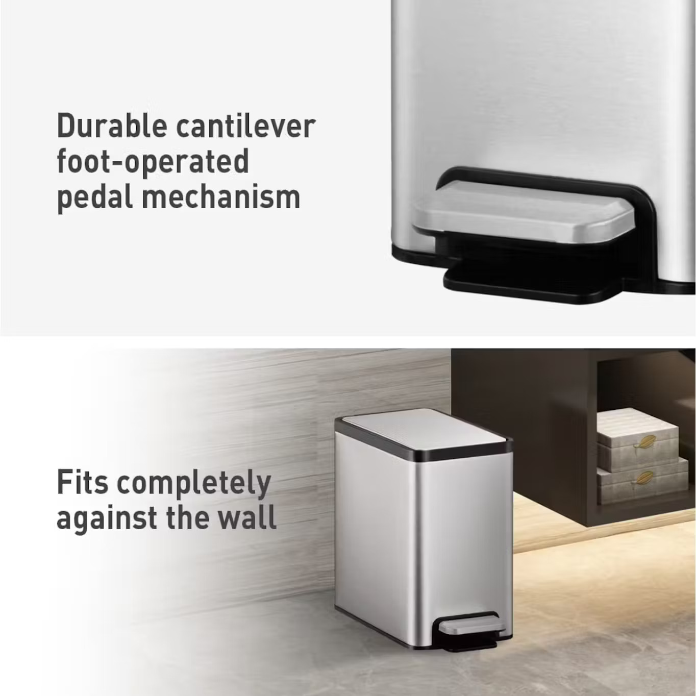 Stainless Steel Step Bin (EKO Ecocasa II) | TribeDrops